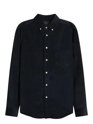 Portuguese Flannel Lobo Button Down Corduroy Shirt - Navy