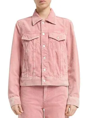 7 For All Mankind Adi Corduroy Trucker Jacket - Blushing