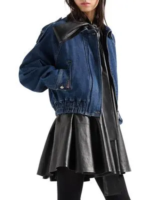 7 FOR ALL MANKIND Denim Aviator Jacket
