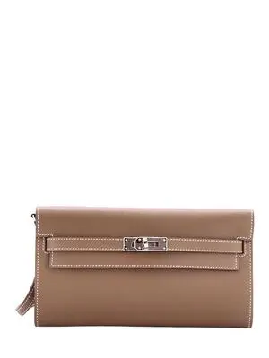 Hermès Kelly To Go Wallet Evercolor - Gray