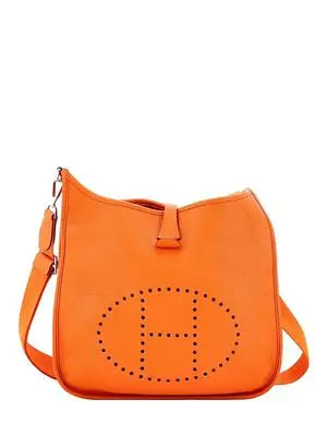 Hermès Pm Evelyne Bag Gen Iii Clemence - Orange