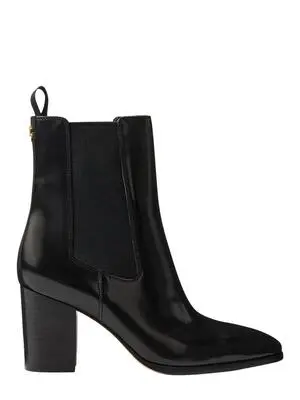 Ralph Lauren Raelynn Glazed Leather Bootie Black