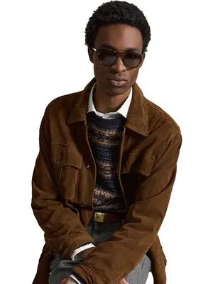 Ralph Lauren Suede Utility Jacket - Smith Brown