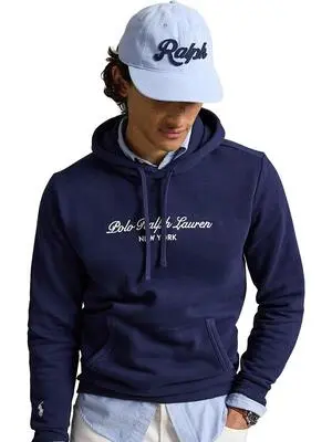 Ralph Lauren Logo Fleece Hoodie Newport Navy