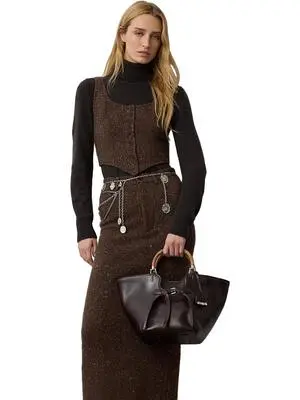 RALPH LAUREN Ralph Lauren Fontaine Wool-Blend Donegal Tweed Maxi Skirt