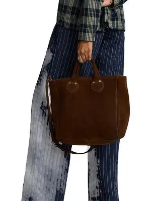 Ralph Lauren Ralph Lauren Roughout Suede Tote Brown
