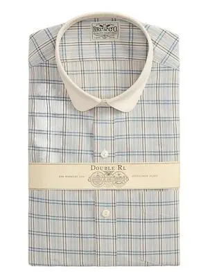 Ralph Lauren Slim Fit Checked Shirt - White/blue