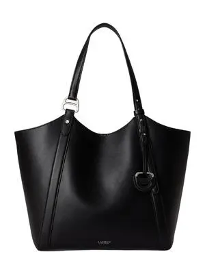 Ralph Lauren Nappa Leather Large Tasha Tote Bag Black