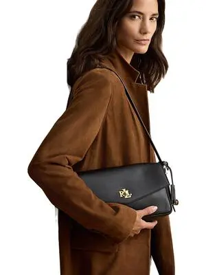 Ralph Lauren Nappa Leather Farrah Shoulder Bag - Black