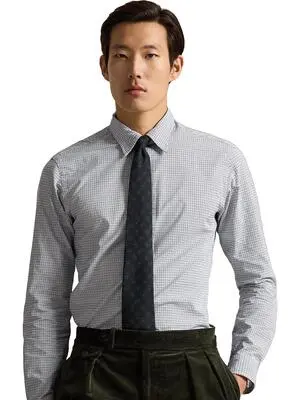 Ralph Lauren Classic Fit Checked Poplin Shirt White Blue Multi