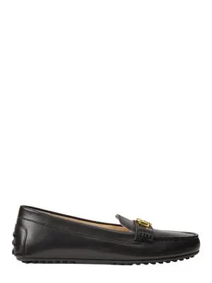Ralph Lauren Barnsbury Leather Driver - Black