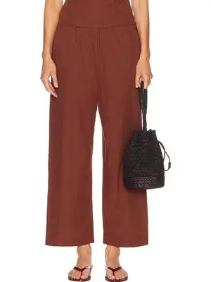 DEIJI STUDIOS Ease Trouser - Rust Stripe