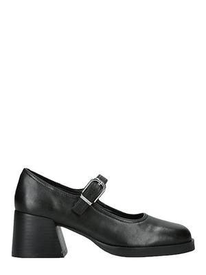 Steve Madden Lisbon Leather Mary-jane Courts - Black