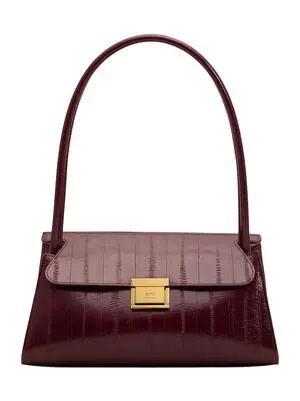 AMI Paris Mimi Bag In Burgundy Leather - Dark Cherry