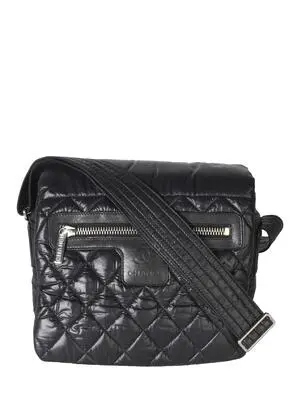 CHANEL Chanel Quilted Nylon Messenger Bag