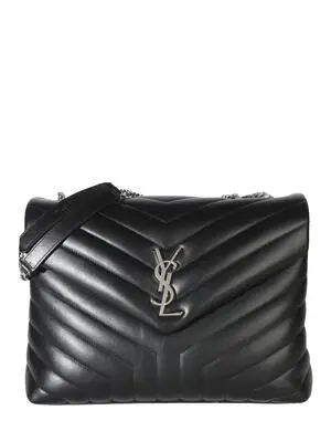 Saint Laurent Loulou Chain Satchel - Black