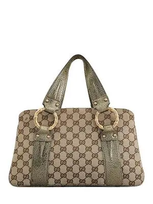Shopbop Gucci Monogram Canvas Top Handle Bag - Neutral