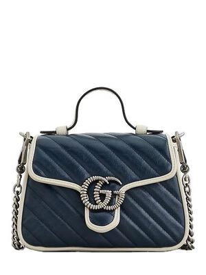 Shopbop Gucci Marmont Handle Mini Bag - Blue