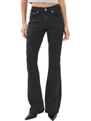 RE/DONE Micro Bootcut Jeans - Black