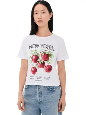 SUNNY SOMEWHERE Printed Crewneck T-shirt - White