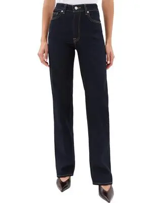 Good American Good True Straight Jeans - Rinse