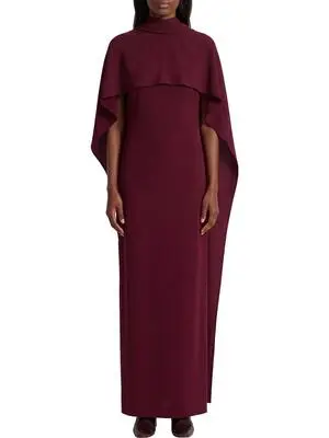 Alberta Ferretti Sleeveless Crêpe Sheath Long Evening Gown - Red