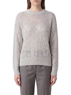 Brunello Cucinelli Openwork Mohair Fine Knit Jumper - Grey