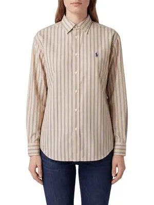 Polo Ralph Lauren Polo Ralph Lauren Striped Shirt With Classic Collar Gnawed Blue