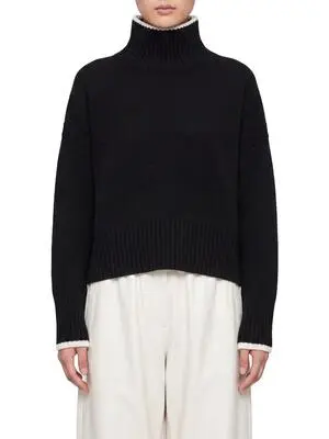 Pinko Pinko Wool & Cashmere Turtleneck Jumper Black