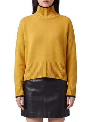 Pinko Pinko Wool & Cashmere Turtleneck Jumper Yellow