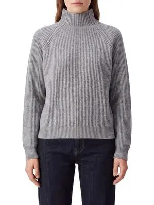 Federica Tosi Wool And Cashmere Blend Turtleneck Jumper - Grey