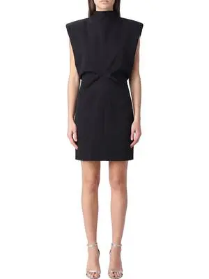 Federica Tosi Sleeveless High Neck Sheath Mini Dress - Black