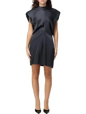 Federica Tosi Sleeveless High Neck Sheath Mini Dress - Grey