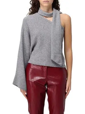 Federica Tosi Asymmetrical One-shoulder Top - Grey