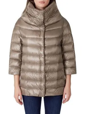 Herno Aminta Quilted Nylon Down Jacket With Goose Down Padding - Grey