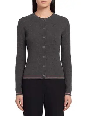 Thom Browne Wool Cardigan - Grey