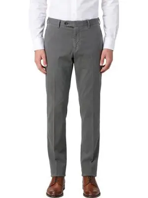 PT TORINO Pt Torino Slim Fit Cotton And Cashmere Chino Trousers Grey 1