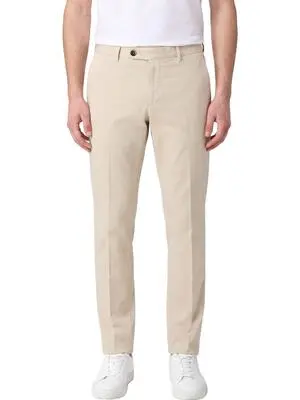 PT TORINO Slim Fit Cotton And Cashmere Chino Trousers - Grey
