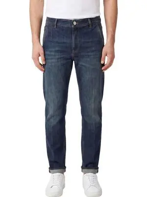 PT TORINO Mid-rise Stretch Cotton Denim Straight Leg Jeans - Blue