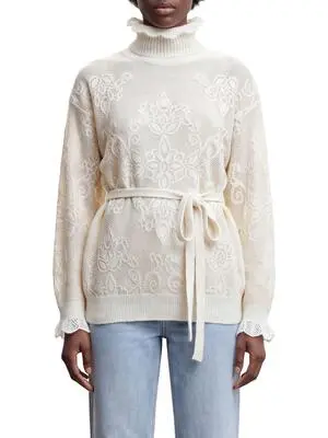 TWINSET Turtleneck Jumper - White
