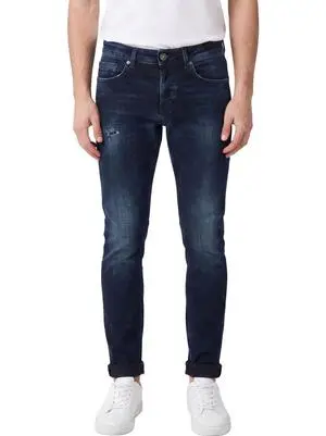 DONDUP George Five-pocket Slim Fit Jeans In Stretch Denim Black