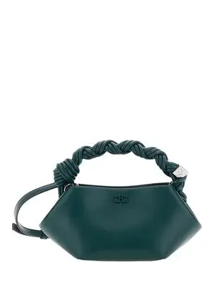 GANNI Twisted Handle Handbag - Green