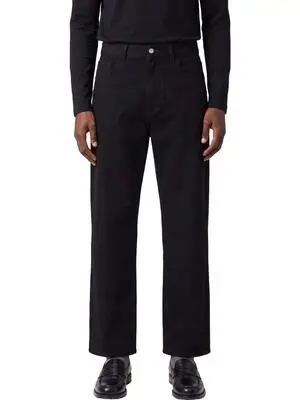 MAISON MARGIELA Wide Leg Cotton Trousers With Signature Stitching - Black