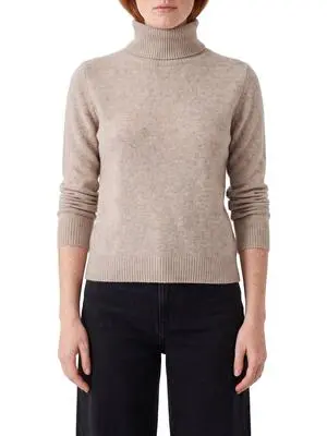 ROBERTO COLLINA Slim Fit Cashmere And Silk Blend Turtleneck Jumper - Grey