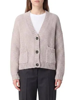 ROBERTO COLLINA V-neck Virgin Wool Cardigan With Dropped Shoulders - Ivory