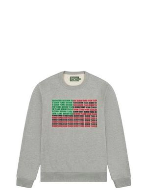 DENIM TEARS Logo Flag Crewneck Sweatshirt - Grey
