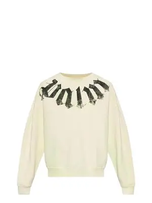 Palm Angels Logo-print Cotton Sweatshirt - Yellow