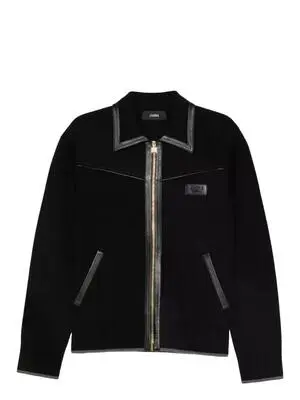 AMIRI AMIRI Leather-Trimmed Zip-Up Jacket