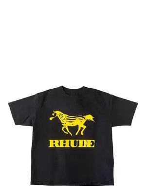 Rhude Dinero Graphic-print T-shirt - Black