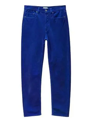 Versace Straight Corduroy Velvet Pants - Blue
